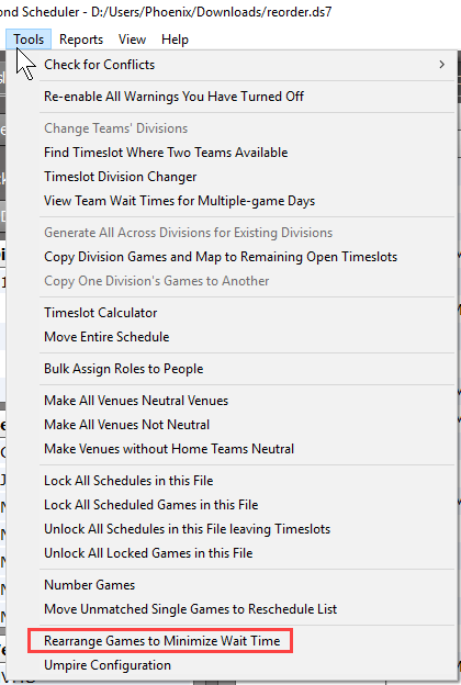 Reduce Time Between Games on Same Day - Cactusware
