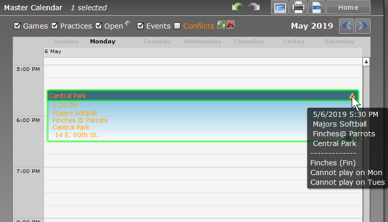 Display Time And Date Constraints In Master Calendar And Game List Cactusware